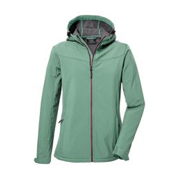 Killtec Damen Softshelljacke "KOS 179 WMN SFTSHLL JCKT 2", gr&uuml;n, Gr. 44, Oberstoff: Oberseite: 90% Polyester, 10% Elasthan, R&uuml;ckseite: 100%