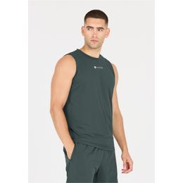 Virtus Herren Muskelshirt "Roger", grün, Gr. XL, unifarben, 84% Polyester, 16% Elasthan, Shirts, mit Quick Dry-Technologie