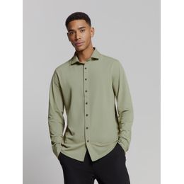 NO EXCESS Herren Langarmhemd "NO EXCESS Jersey-reisehemd", gr&uuml;n, Gr. XXXL, 75% Polyamid, 25% Polyester, Hemden