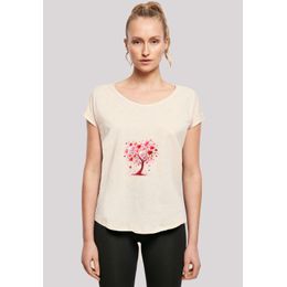 F4NT4STIC Damen T-Shirt "Herz Baum Aquarell Druck", wei&szlig;, Gr. S, Obermaterial: 100% Baumwolle, Shirts, Premium Qualit&auml;t