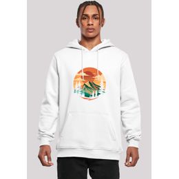 F4NT4STIC Herren Kapuzenpullover "Sonnenuntergang Berglandschaft", wei&szlig;, Gr. L, Obermaterial: 65% Baumwolle, 35% Polyester, Pullover, Premium Qualit&auml;t