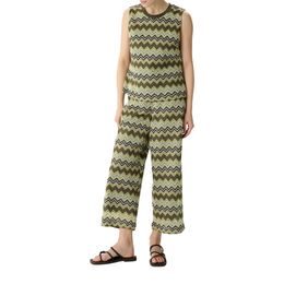 comma, COMMA Damen Stricktop, gr&uuml;n, Gr. 40, gemustert, Single Jersey, Obermaterial: 93% Polyester, 5% Elasthan, 2% metallisierte Fasern. Futter: 100%