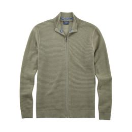 OLYMP Herren Strickjacke "Strick Casual", gr&uuml;n, Gr. M, Strick, Obermaterial: 100% Baumwolle, Strickjacken, mit feiner Struktur