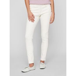 Vila Damen Skinny-fit-Jeans "VISARAH RW SKINNY JEANS WHITE EMY-NOOS", wei&szlig;, Gr. S, unifarben, Denim/Jeans, Obermaterial: 53% Viskose, 29% Baumwolle,