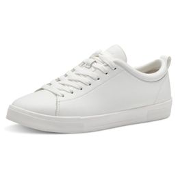 Tamaris Damen Sneaker, Gr. 36, weiß, Lederimitat, Schuhe, im Basic-Look, Freizeitschuh, Halbschuh, Schnürschuh