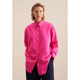 Seidensticker Damen Longbluse "Schwarze Rose", pink, Gr. 34, gestreift, 89% Viskose, 11% Polyester, Blusen, Langarm Kragen Streifen