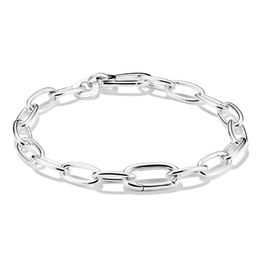 Thomas Sabo Damen Charm-Armband "Charm Club Connect: mit einem Connect Link", 17, Silber 925 (recycelt), silber, Silber 925 (recycelt), Armbänder