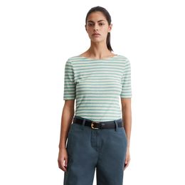 Marc O'Polo T-Shirt MARC O'POLO "aus Organic Cotton-Jersey", Damen, Gr. L, bunt (mj60), Obermaterial: 100% Baumwolle, gestreift, Basic, slim fit, U-Boot-Ausschnitt, normaler Saum, Shirts T-Shirt