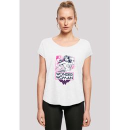 F4NT4STIC Damen T-Shirt "DC Comics Wonder Woman Pink Action'", wei&szlig;, Gr. S, Obermaterial: 100% Baumwolle, Shirts, Print
