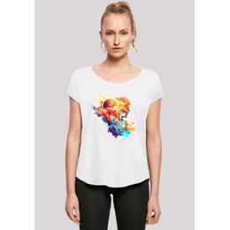 F4NT4STIC Damen T-Shirt "Basketball Sport Player LONG", wei&szlig;, Gr. S, Obermaterial: 100% Baumwolle, Shirts, Print