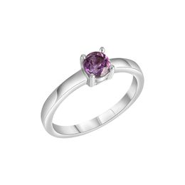 Vivance Damen Fingerring "925-Sterling Silber rhodiniert Amethyst", 056 (17,8), Silber 925 (Sterlingsilber), wei&szlig;, Silber 925 (Sterlingsilber),