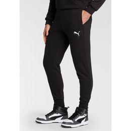 Puma Herren Jogginghose "ESS+ LOGO LAB CAT SWEATPANTS FL CL", schwarz, Gr. S, bedruckt, Fleece, Obermaterial: 66% Baumwolle, 34% Polyester, Hosen,