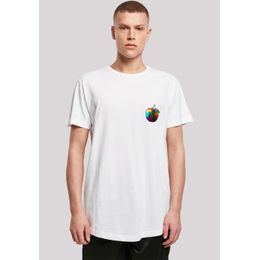 F4NT4STIC Herren T-Shirt "Colorfood Collection - Rainbow Apple", weiß, Gr. XXL, Obermaterial: 100% Baumwolle, Shirts, Print