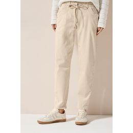 Cecil Damen Stoffhose, lila, Gr. 34, unifarben, Web, Obermaterial: 98% Baumwolle, 2% Elasthan; G&uuml;rtel: 100% Baumwolle, Hosen, Middle Waist