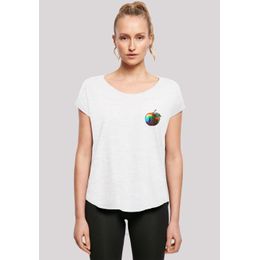 F4NT4STIC Damen T-Shirt "Colorfood Collection - Rainbow Apple", wei&szlig;, Gr. S, Obermaterial: 100% Baumwolle, Shirts, Print