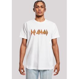 F4NT4STIC Herren T-Shirt "Def Leppard Shatter Logo", weiß, Gr. M, Obermaterial: 100% Baumwolle, Shirts, Premium Qualität