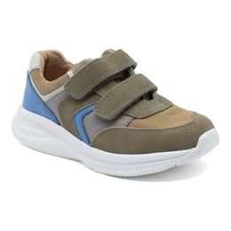 bisgaard Mädchen Sneaker "yuki Weite: normal", Gr. 29, grün, Leder, Textil, colorblocking, Schuhe, Freizeitschuh mit Lederfutter, Größenschablone zum