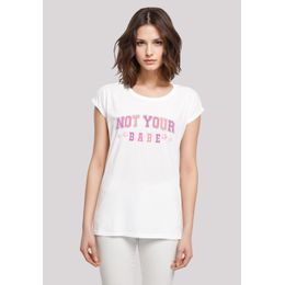 F4NT4STIC Damen T-Shirt "Girl Power Not Your Babe Internationaler Frauentag", wei&szlig;, Gr. S, Obermaterial: 100% Baumwolle, Shirts, Premium Qualit&auml;t