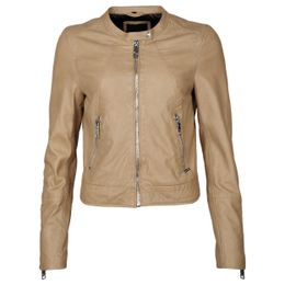 Maze Damen Lederjacke "Grenada", beige, Gr. XXL, Obermaterial: 100% Lammleder; Futter: 100% Polyester, Jacken