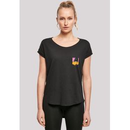 F4NT4STIC Damen T-Shirt "Looney Tunes Daffy Duck Face Faux Pocket", schwarz, Gr. XS, Obermaterial: 100% Baumwolle, Shirts, Print