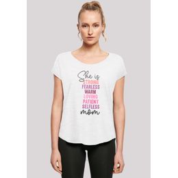 F4NT4STIC Damen T-Shirt "Mothers Day Strong & Fearless Mom Inspirational Quote", wei&szlig;, Gr. S, Obermaterial: 100% Baumwolle, Shirts, Premium Qualit&auml;t