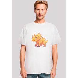 F4NT4STIC Damen T-Shirt "S&uuml;&szlig;er Triceratops Dinosaurier", wei&szlig;, Gr. XXL, Obermaterial: 100% Baumwolle, Shirts, Premium Qualit&auml;t