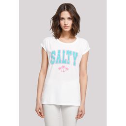 F4NT4STIC Damen T-Shirt "Beach Summer Vacation Salty", wei&szlig;, Gr. XS, Obermaterial: 100% Baumwolle, Shirts, Premium Qualit&auml;t