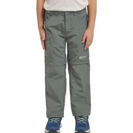 Jack Wolfskin Mädchen Zip-off-Hose "SAFARI ZIP OFF PANTS K", grün, Gr. 140, Oberstoff: 100% POLYAMID; Futter 1:00% POLYESTER, Hosen