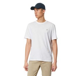 Marc O'Polo MARC O'POLO Herren T-Shirt "aus reiner Bio-Baumwolle", weiß, Basic, Gr. M, unifarben, Obermaterial: 100% Baumwolle, Shirts
