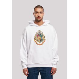 F4NT4STIC Herren Kapuzenpullover "Harry Potter Hogwarts Crest Gold", weiß, Gr. XS, Obermaterial: 100% Baumwolle, Pullover, Print