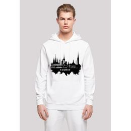 F4NT4STIC Herren Kapuzenpullover "Cities Collection - Hamburg skyline", wei&szlig;, Gr. XS, Obermaterial: 50% Baumwolle, 50% Polyester, Pullover, Print