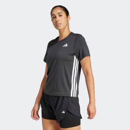 Damen T-Shirt "WE 3S CREW TEE", schwarz-wei&szlig;, Gr. L, adidas Performance, Obermaterial: 93% Polyester, 7% Elasthan, Shirts