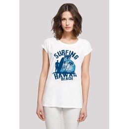 F4NT4STIC Damen T-Shirt "Hawaii Surf Beach Summer", wei&szlig;, Gr. 5XL, Obermaterial: 100% Baumwolle, Shirts, Premium Qualit&auml;t