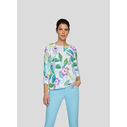 Rabe Damen Print-Shirt "T-Shirt", grün, Gr. 40, 76%Baumwolle 16%Polyester 8%Elastan, Shirts