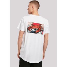 F4NT4STIC Herren T-Shirt "Welle Crab Japan", wei&szlig;, Gr. M, Obermaterial: 100% Baumwolle, Shirts, Print