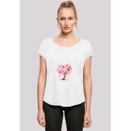 F4NT4STIC Damen T-Shirt "Herz Baum Aquarell Druck", wei&szlig;, Gr. S, Obermaterial: 100% Baumwolle, Shirts, Premium Qualit&auml;t