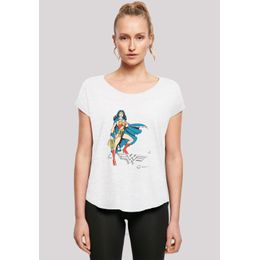 F4NT4STIC Damen T-Shirt "DC Comics Wonder Woman Standing Logo", wei&szlig;, Gr. S, Obermaterial: 100% Baumwolle, Shirts, Print