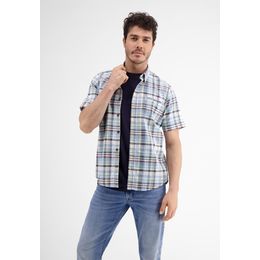 Lerros Herren Kurzarmhemd "Lerros Kariertes Halbarmhemd, Baumwoll-Leinen-Mix", weiß, Gr. M, 71%Baumwolle, 29%Linen, Hemden