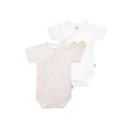 Liliput Jungen Wickelbody "Dreamer", Gr. 44, wei&szlig;, 100% Baumwolle, bedruckt, Bodys, mit praktischer Druckknopfleiste im 2er-Pack