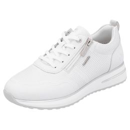 Remonte Damen Keilsneaker, Gr. 38, wei&szlig;, Leder, Schuhe, Freizeitschuh, Halbschuh, Schn&uuml;rerschuh mit gepolstertem Schaftrand