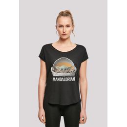 F4NT4STIC Damen T-Shirt "Star Wars The Mandalorian Baby Yoda", schwarz, Gr. XS, Obermaterial: 100% Baumwolle, Shirts, Print