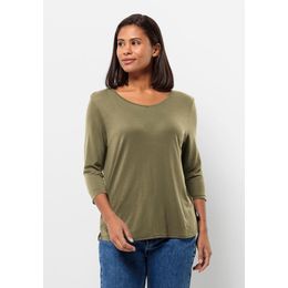 Jack Wolfskin Damen 3/4-Arm-Shirt "MOLA 3/4 T W", gr&uuml;n, Gr. L, 100% LYOCELL, Shirts