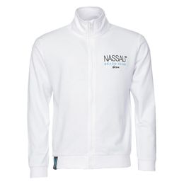 NASSAU BEACH Herren Sweatjacke "NB231031", wei&szlig;, Gr. S, 60% Baumwolle / 40% Polyester, Sweatjacken
