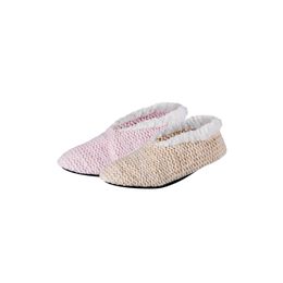 Camano Damen Hausschuh "Slipper 2er Pack", Gr. 37, rosa, Schuhe