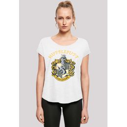 F4NT4STIC Damen T-Shirt "Harry Potter Hufflepuff Crest", weiß, Gr. M, Obermaterial: 100% Baumwolle, Shirts, Print