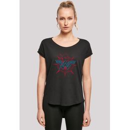 F4NT4STIC Damen T-Shirt "DC Comics Wonder Woman Warrior Shield", schwarz, Gr. XS, Obermaterial: 100% Baumwolle, Shirts, Print