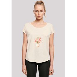 F4NT4STIC Damen T-Shirt "Rosa Fr&uuml;hlingsblumenstrau&szlig; in Vase", wei&szlig;, Gr. XL, Obermaterial: 100% Baumwolle, Shirts, Premium Qualit&auml;t