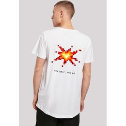 F4NT4STIC Damen T-Shirt "SIlvester Party Happy People Only", wei&szlig;, Gr. XL, Obermaterial: 100% Baumwolle, Shirts, Print