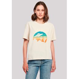 F4NT4STIC Damen T-Shirt "I Believe UFO Alien Sonnenuntergang", wei&szlig;, Gr. XS, Obermaterial: 100% Baumwolle, Shirts, Premium Qualit&auml;t