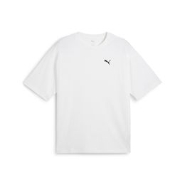 Puma Herren T-Shirt "WARDROBE ESS Oversized T-Shirt Herren", wei&szlig;, Gr. L, clean, Obermaterial: 100% Baumwolle; Rippe: 80% Baumwolle, 20% Polyester,